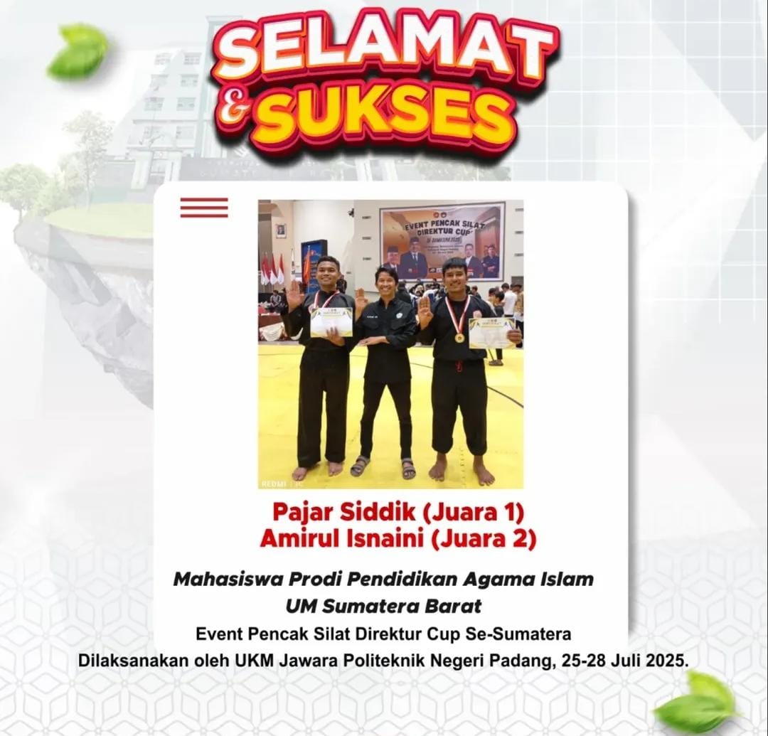 Mahasiswa UMSB Juara Pencak Silat Se-Sumatera 2025 - Warta PTM